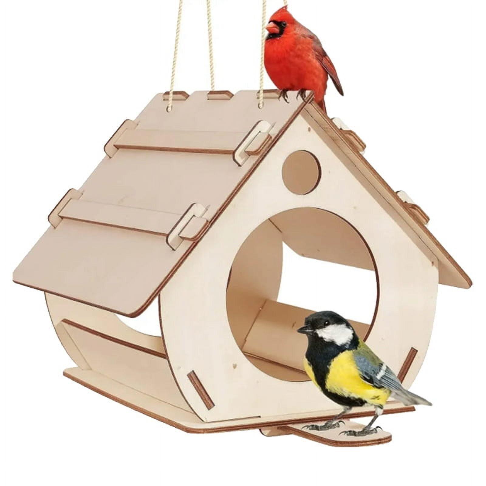 Hanging Bird Feeder DIY Assembled Garden Decoration Outdoor Indoor Bird ...