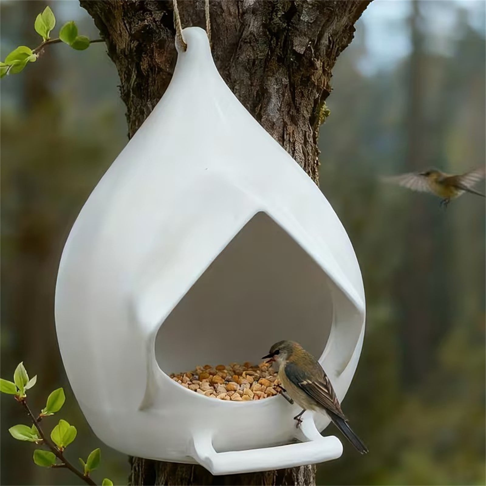 Hanging Bird Feeder,Rainproof Hanging Feeding Dispenser for Backyard ...