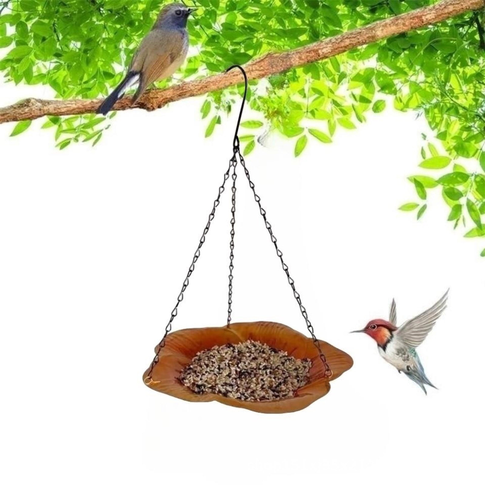 Hanging Bird Feeder Tray, Bird Feeders for Outdoors, Platform Metal ...