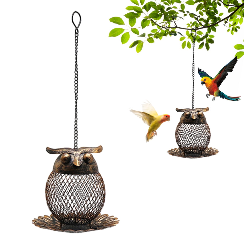 Hanging Bird Feeder Tree Bird Feeder Wire Mesh Bird Food Container Iron ...
