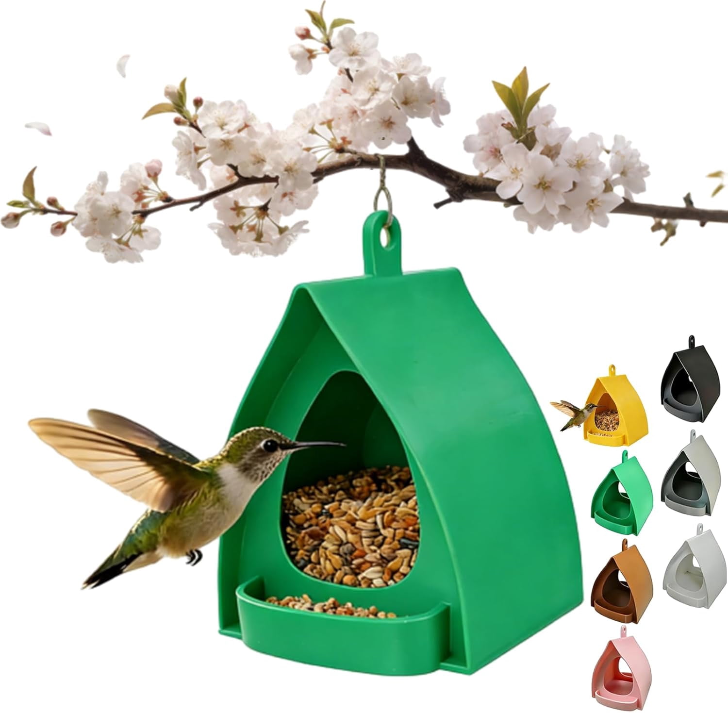 Hanging Bird Feeder for Garden with Roof, Rainproof Weatherproof ...