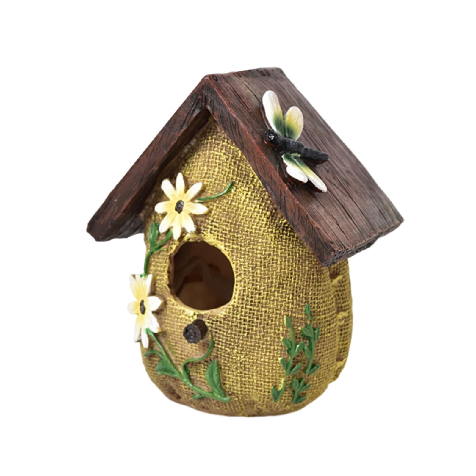 Hanging Bird Houses for Outside, Hand-Painted Resin Bird Houses for ...