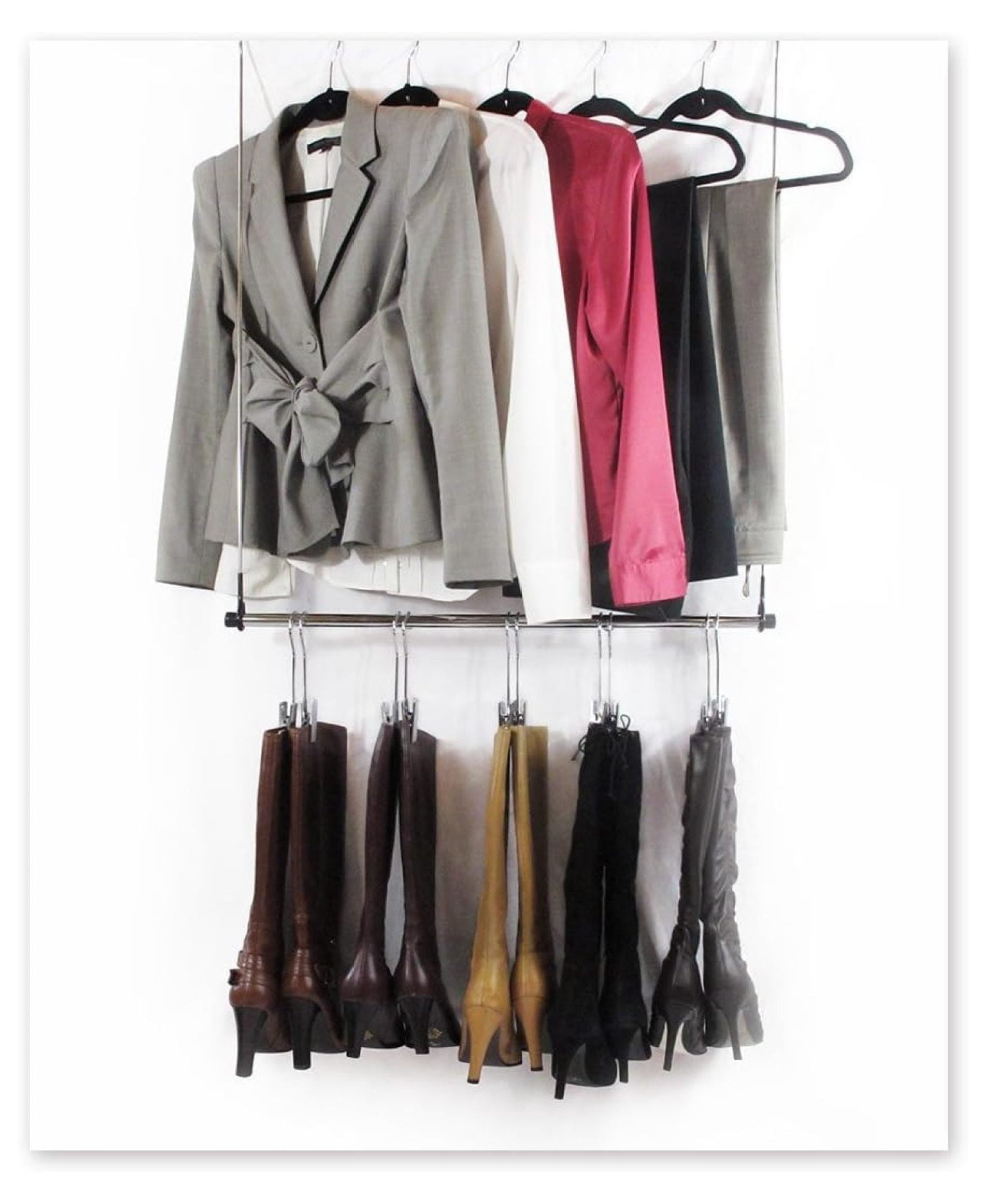 Hanging Boot Rack-Closet Doubler with Boot Storage System, NO Tools ...