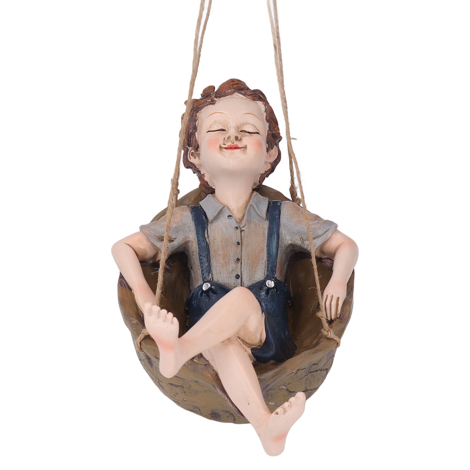 Hanging Boy Statue Hand Painted Rainproof Windproof Resin Outdoor ...