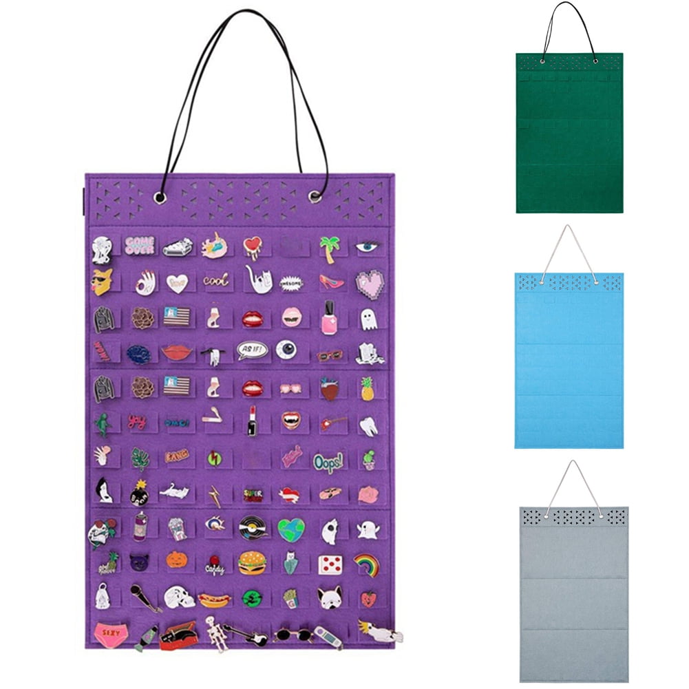 Hanging Brooch Organizer Wall Hanging Pin Organizer Felt Brooch Storage ...