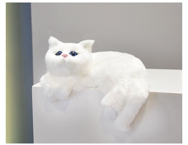 Hanging Cat Plush Decor with Realistic Faux Fur, Cute Lifelike Climbing ...