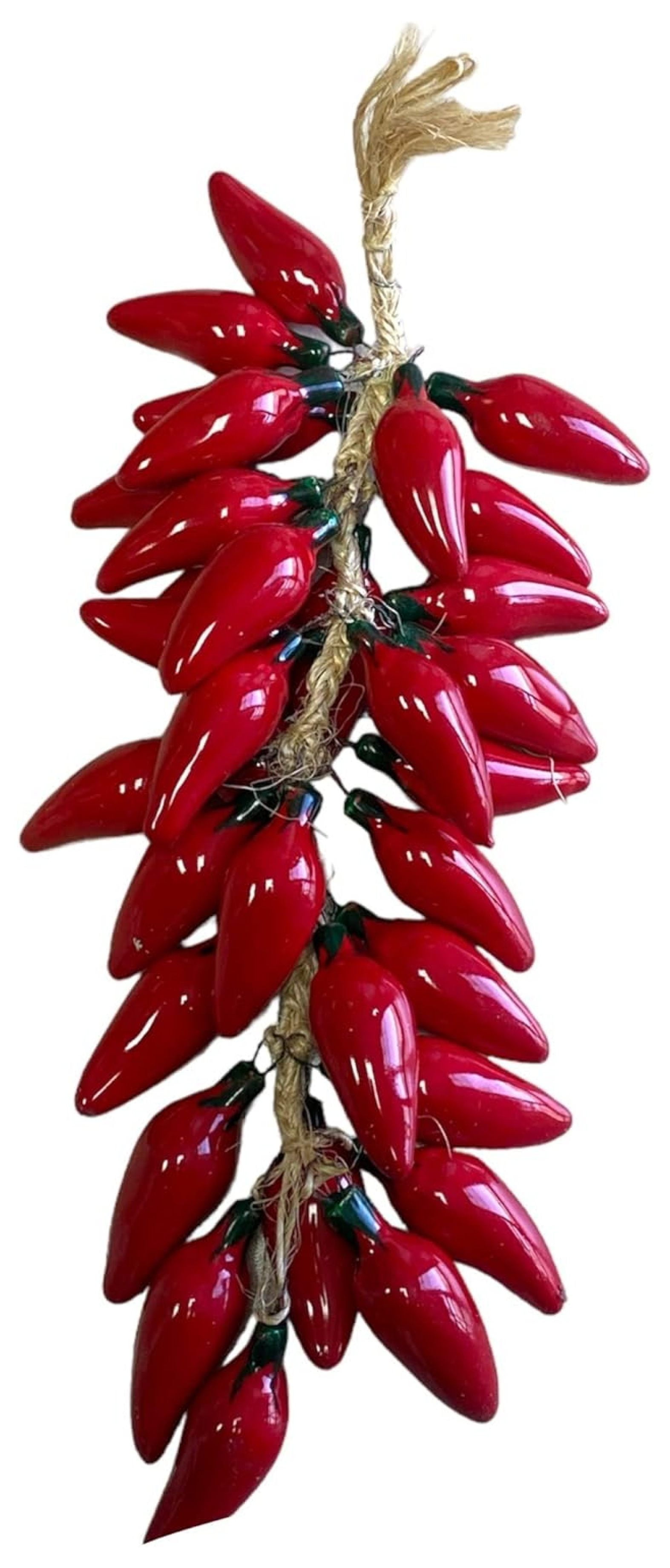 Hanging Ceramic RED Jalapeno RISTRA , Mexican Decor , Home Decor ...