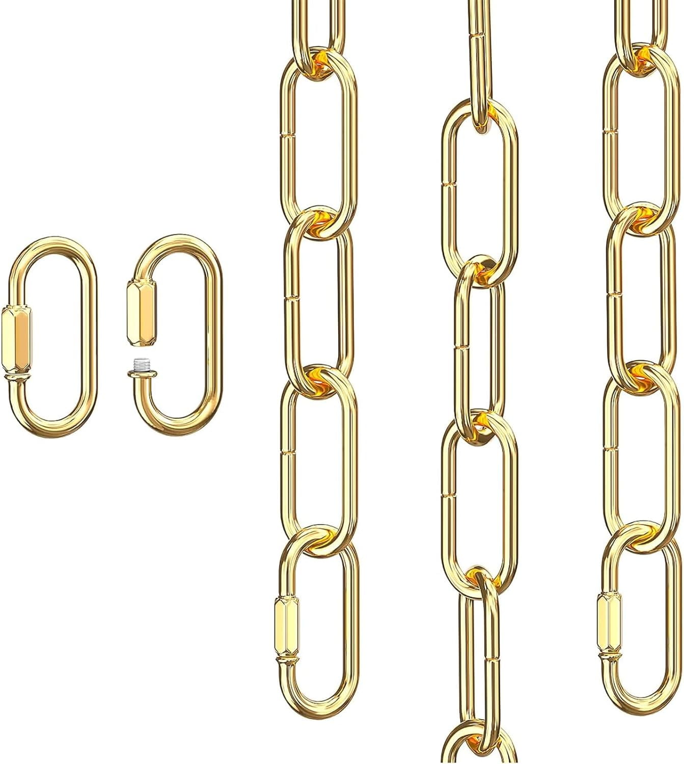 Hanging Chain 10 Feet Gold Light Fixture Chain Extension with ...