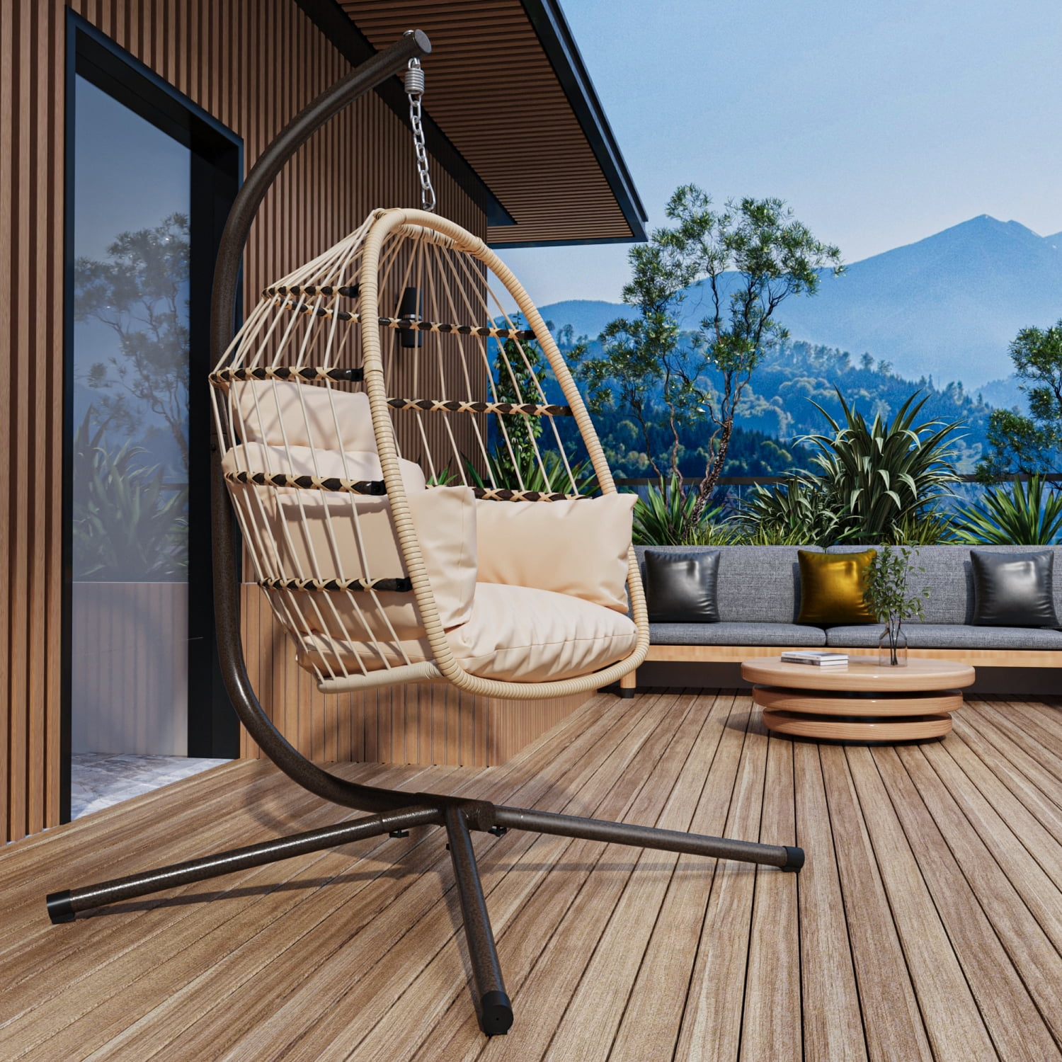 Hanging Chair Stand Hammock Stand Outdoor Furniture Frame Chair Support ...