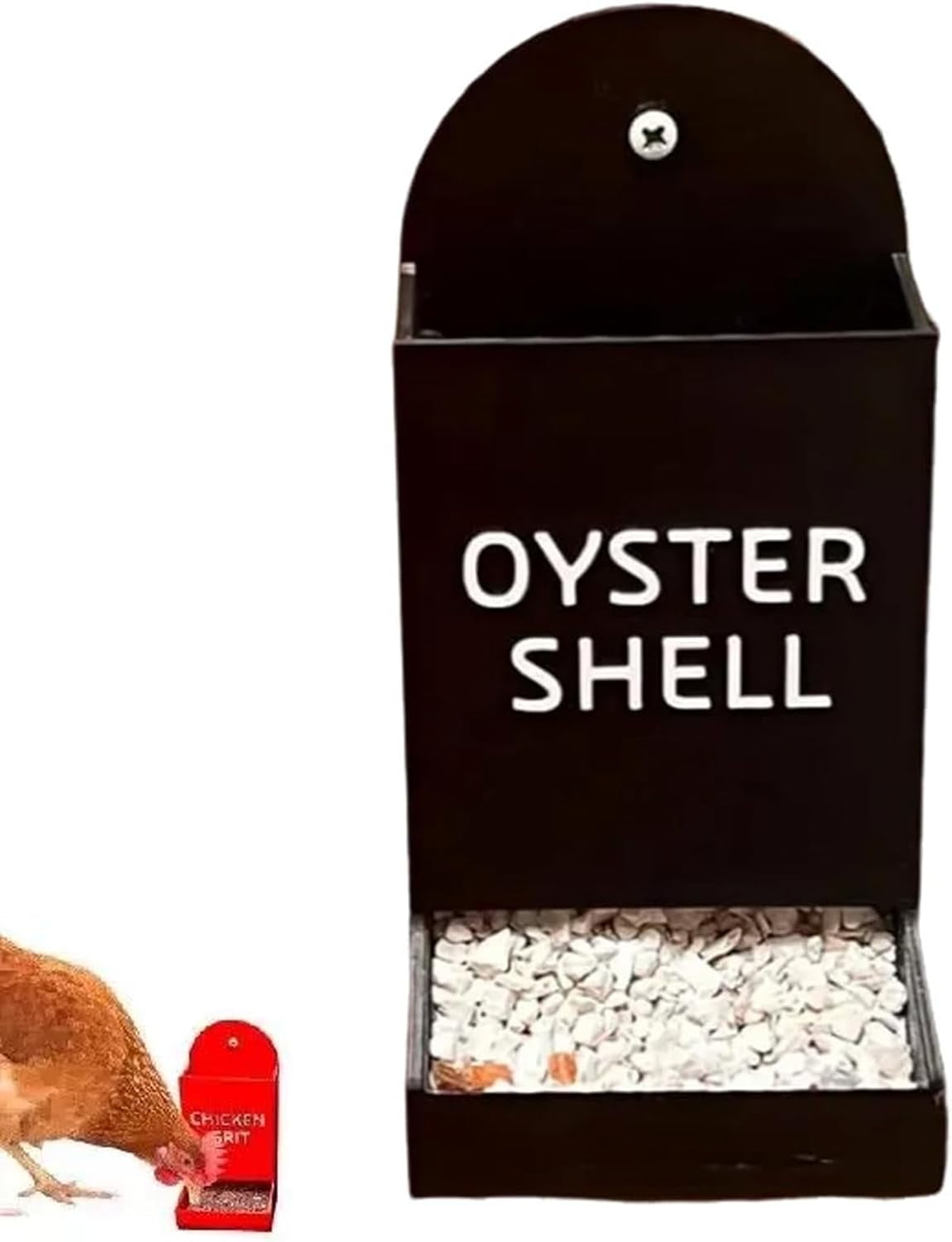 Hanging Chicken Feeder Trough - 6 Chickens 13 Days Capacity, Durable ...