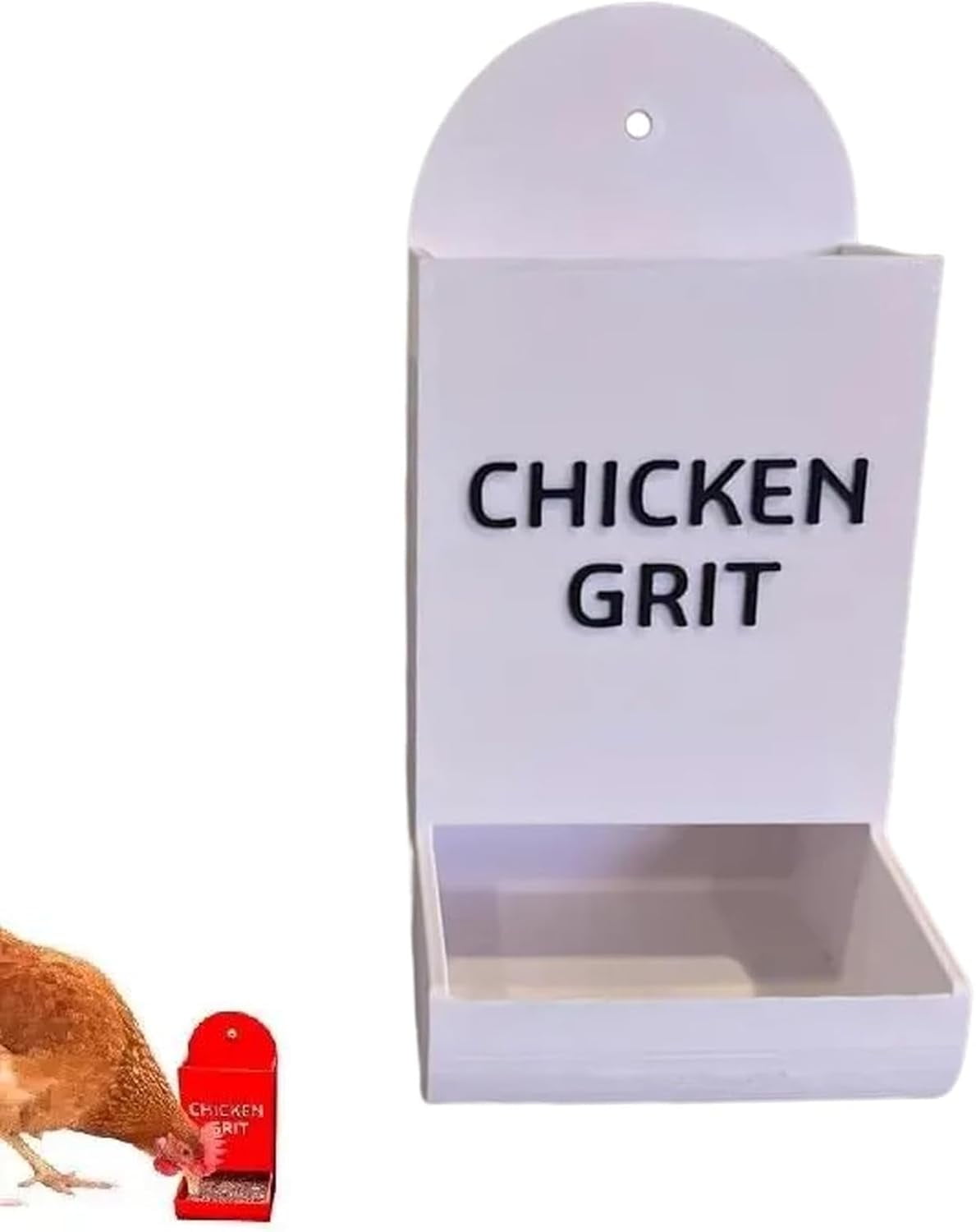 Hanging Chicken Feeder Trough - 6 Chickens 13 Days Capacity, Durable ...