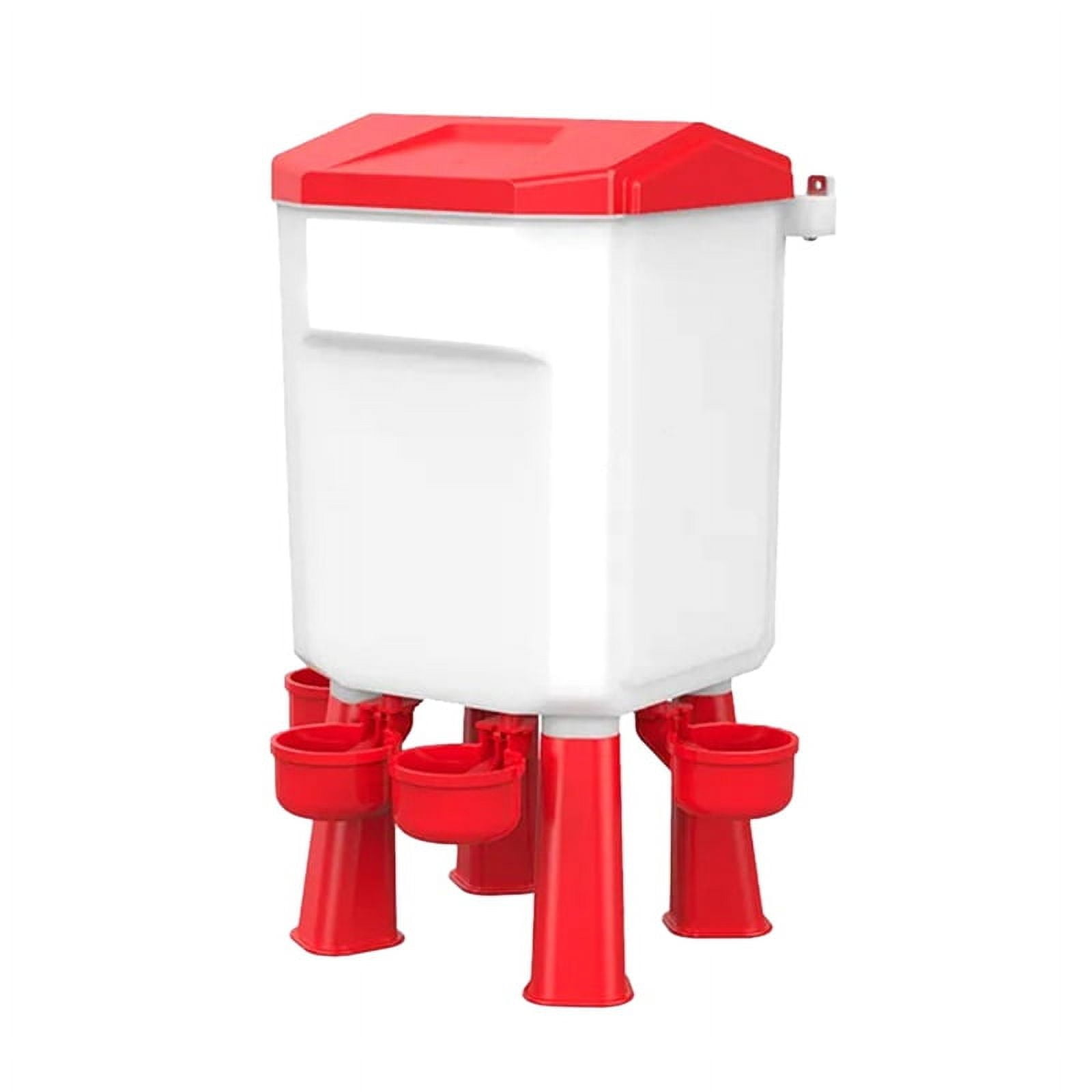 Hanging Chicken Waterer, 7L Plastic Poultry Drinker, Detachable Legs ...