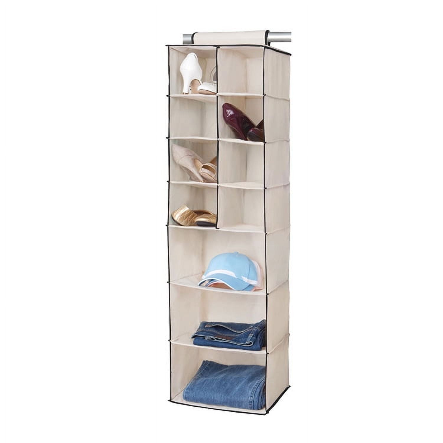 Hanging Closet Organizer, 7-Shelf mutiple pockets Hanging Clothes ...