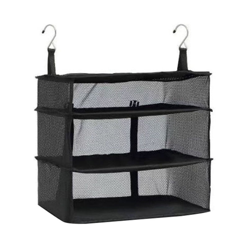 Hanging Closet Organizer Storage 3 Shelf Cloth Hanging Shelves for ...