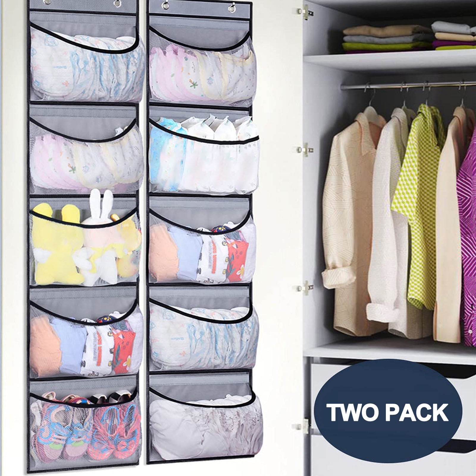 Hanging Closet Organizer with Drawers Storage - Walmart.com