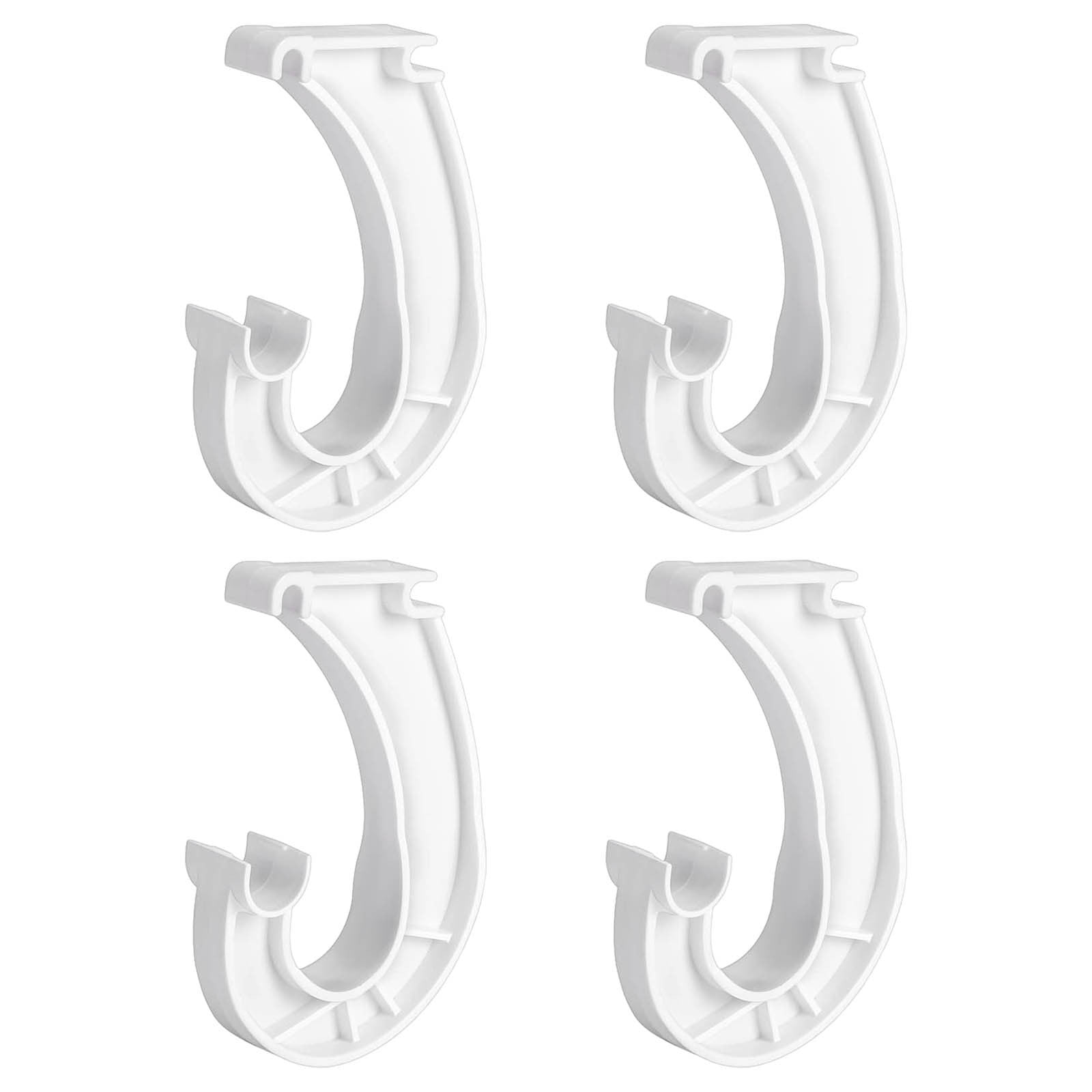 Hanging Closet Rod Support 3/4 Closet Shelf Rod Holder Sturdy J Shaped ...