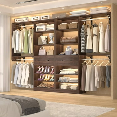 Arrange A Space Double Shelf Double Hang Closet System 72” White ...
