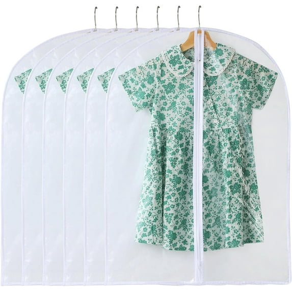 for Hanging Clothes, 6 PCs All Clear Garment Bag, Plastic Dustproof ...