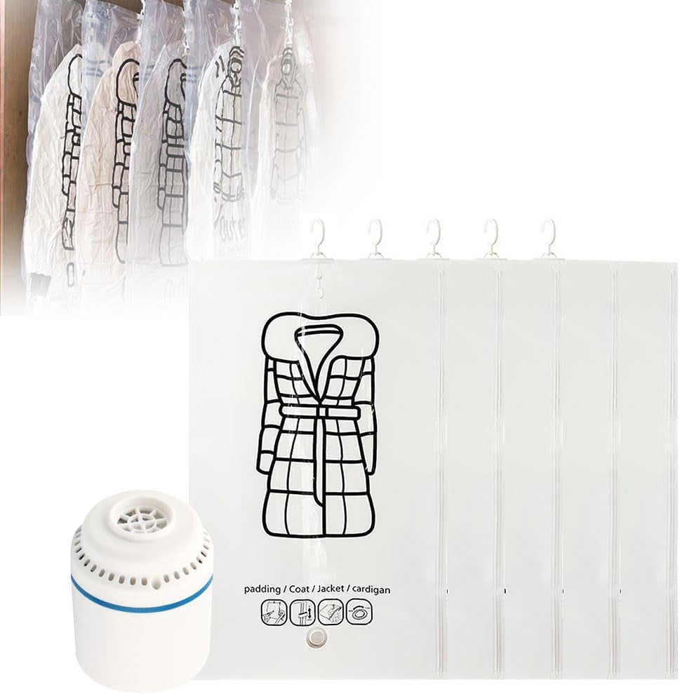 Hanging Compressible Storage Bag, 2025 New Vacuum Storage Bags with ...