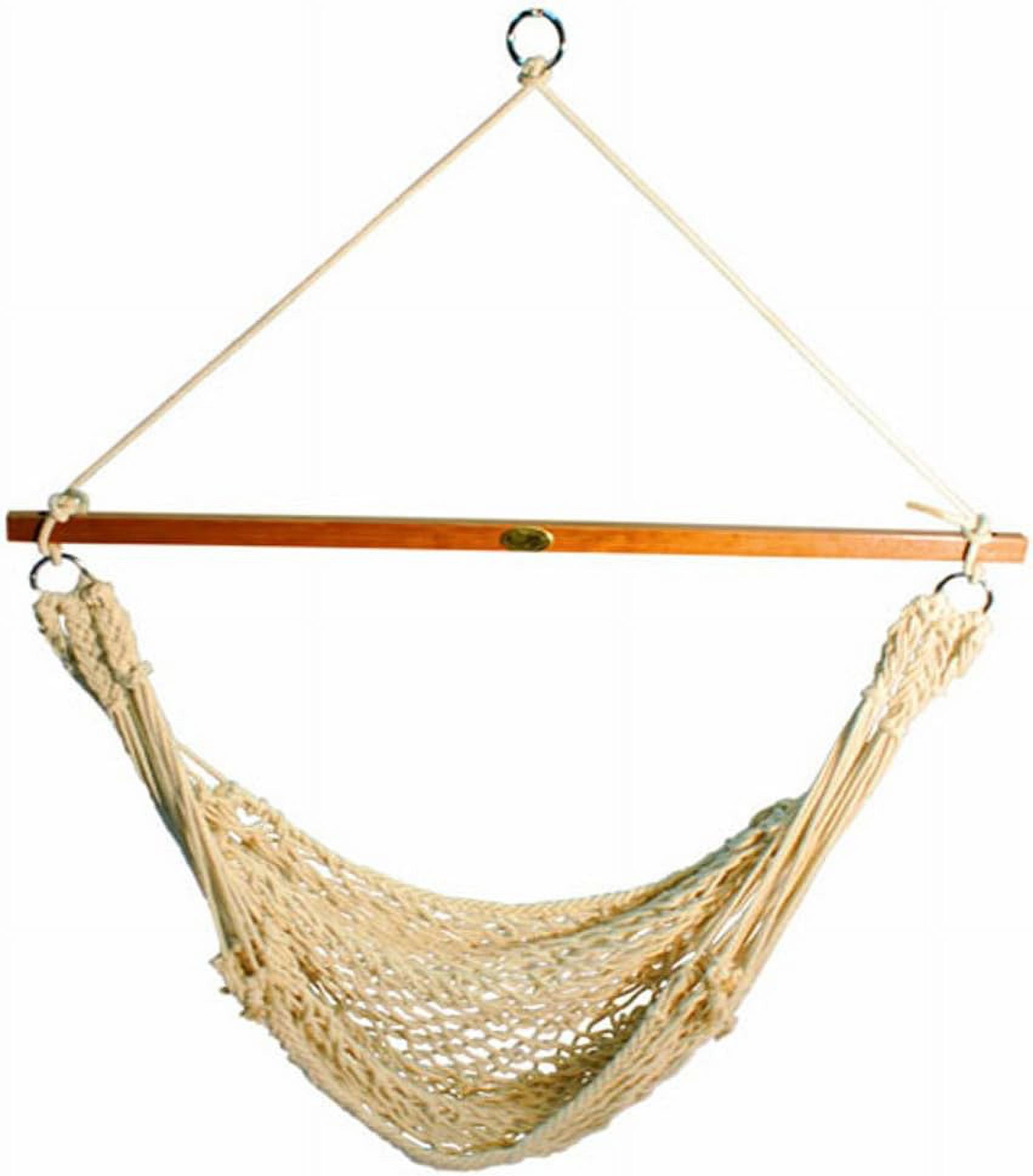 Hanging Cotton Rope Chair Natural - Walmart.com