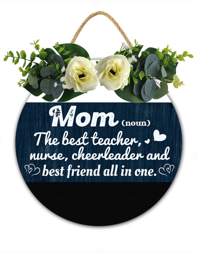 Hanging Door Sign 11X11In Mom Definition Sign Gift Farmhouse Mom the ...