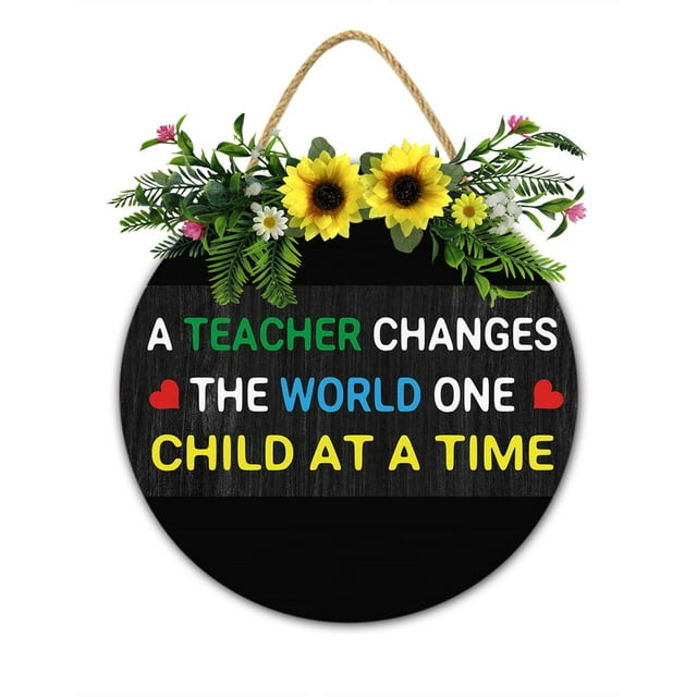 Hanging Door Sign 12X12In Teachers Sign Gift Farmhouse a Teacher ...