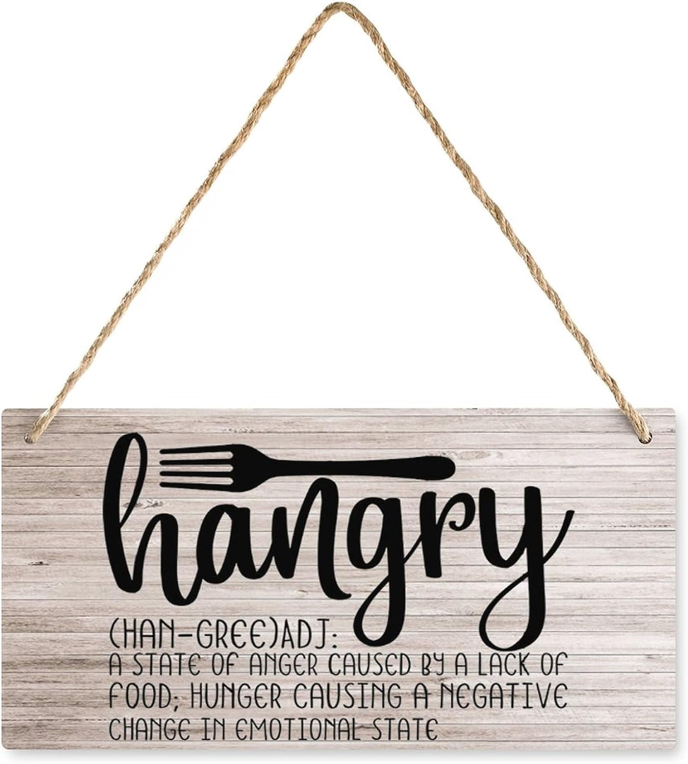 Hanging Door Sign Kitchen Hangry Defined Wood Sign Hanging Vintage Home ...