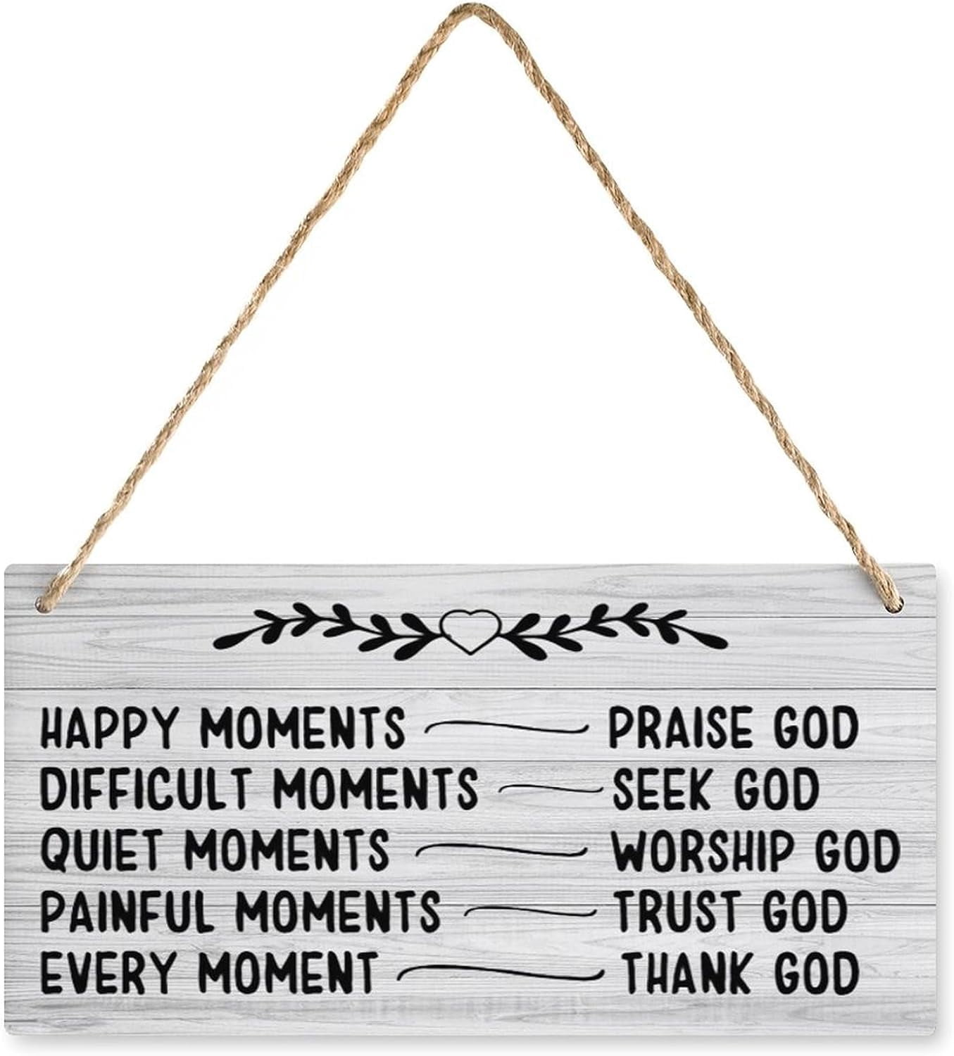 Hanging Door Sign Trust God Praise God Every Moment Thank Board Hanging ...
