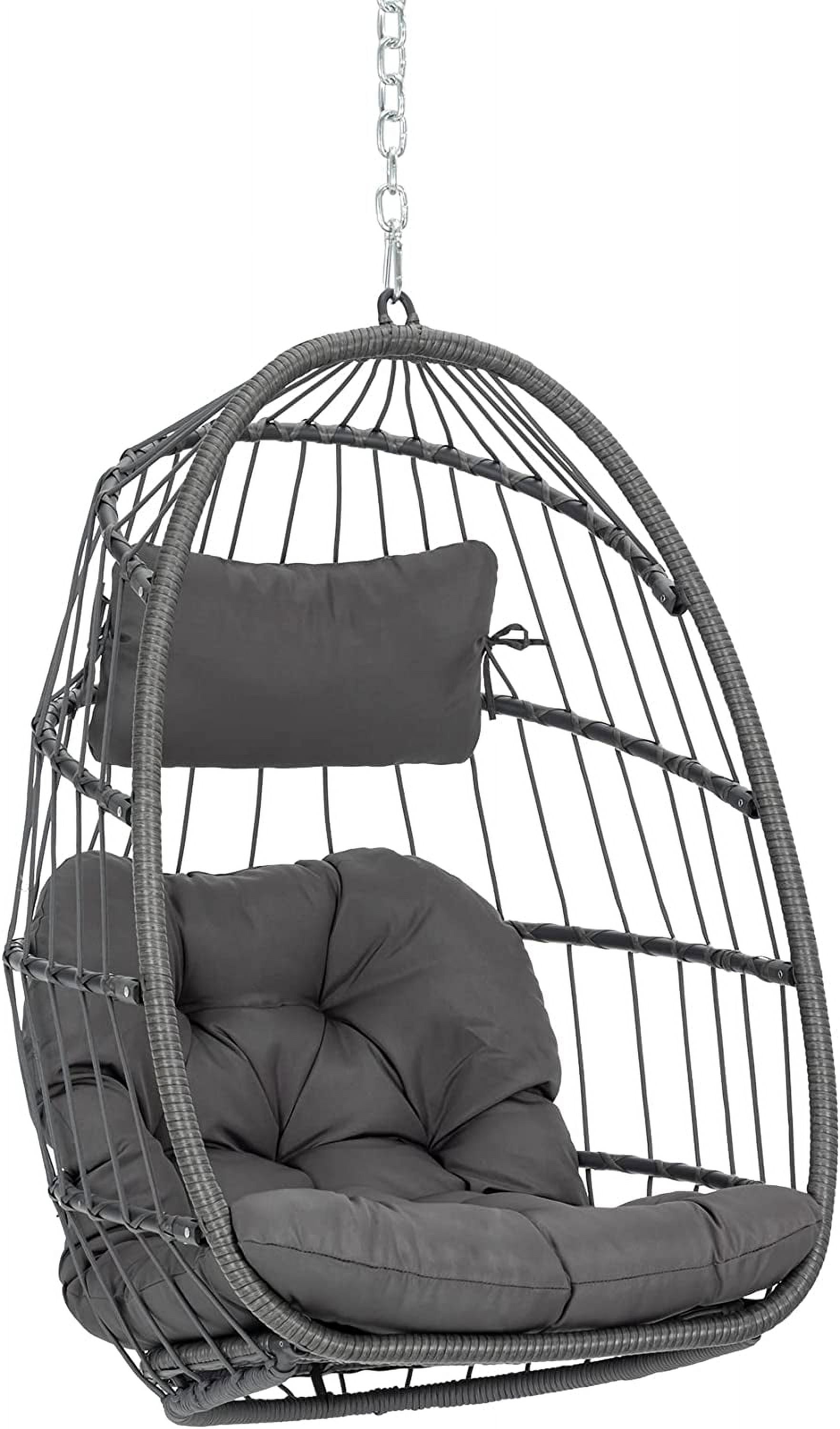 Hanging Egg Chair Outdoor Without Stand Indoor, Aluminum Foldable Swing ...