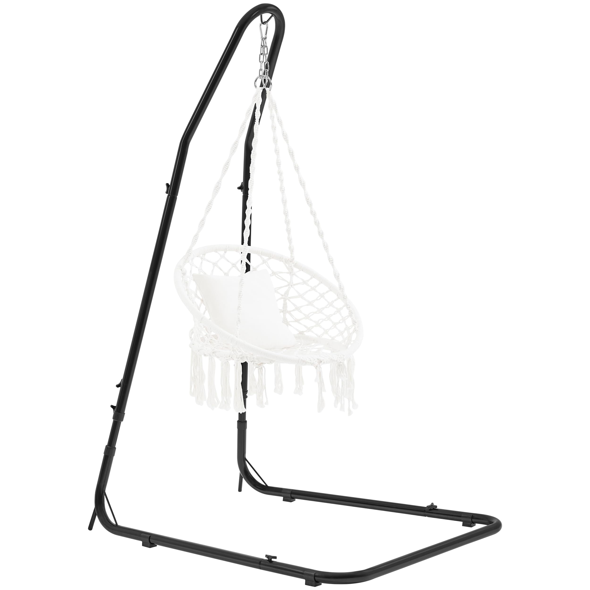 Hanging Egg Chair Stand Only, Double-L Shaped Metal Base Adjustable 79. ...