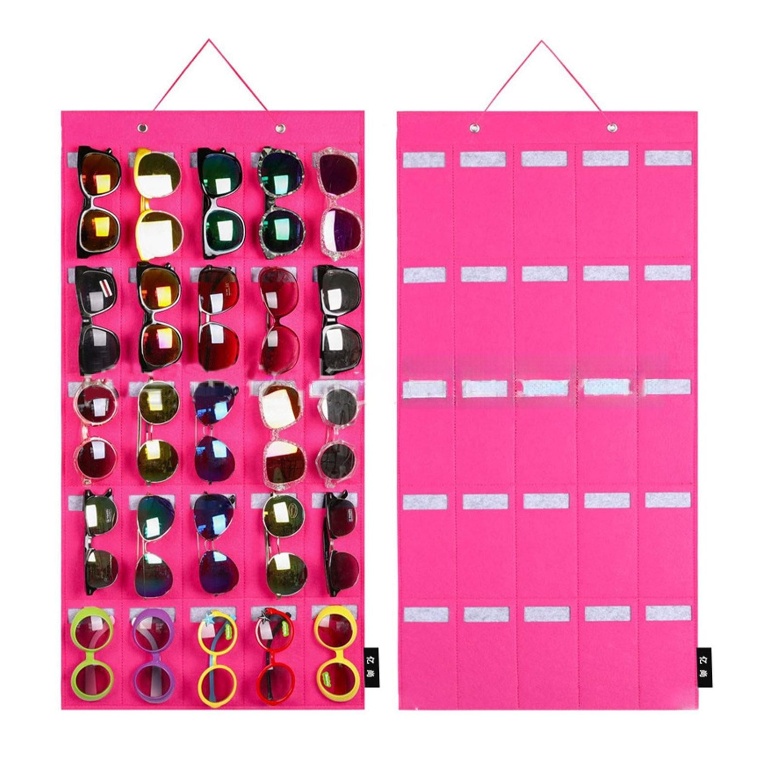 Hanging Eyeglasses Wall Pocket Mounted, Sunglasses Organizer Storage ...