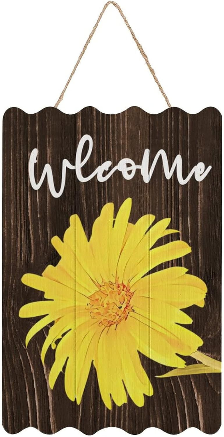 Hanging Farmhouse Wall Art Motto Decor Wooden Wall Plaque Welcome ...