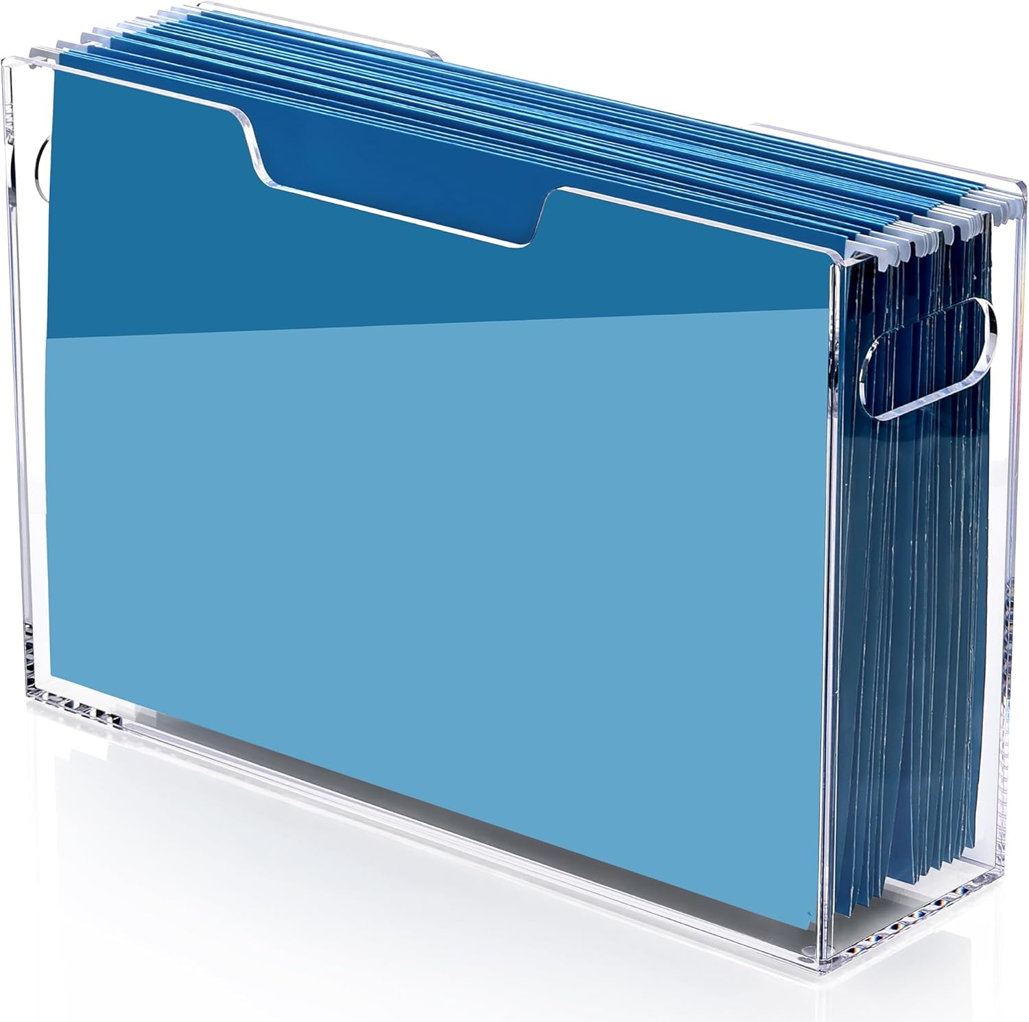 Hanging File Folder Organizer, Acrylic File Organizer Box for Legal ...