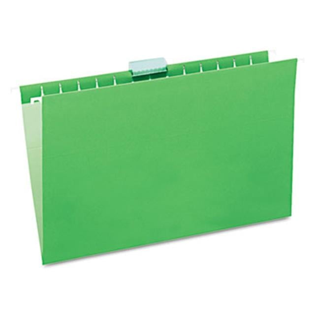 Hanging File Folders- 1/5 Tab- 11 Point Stock- Legal- Green- 25/Box ...