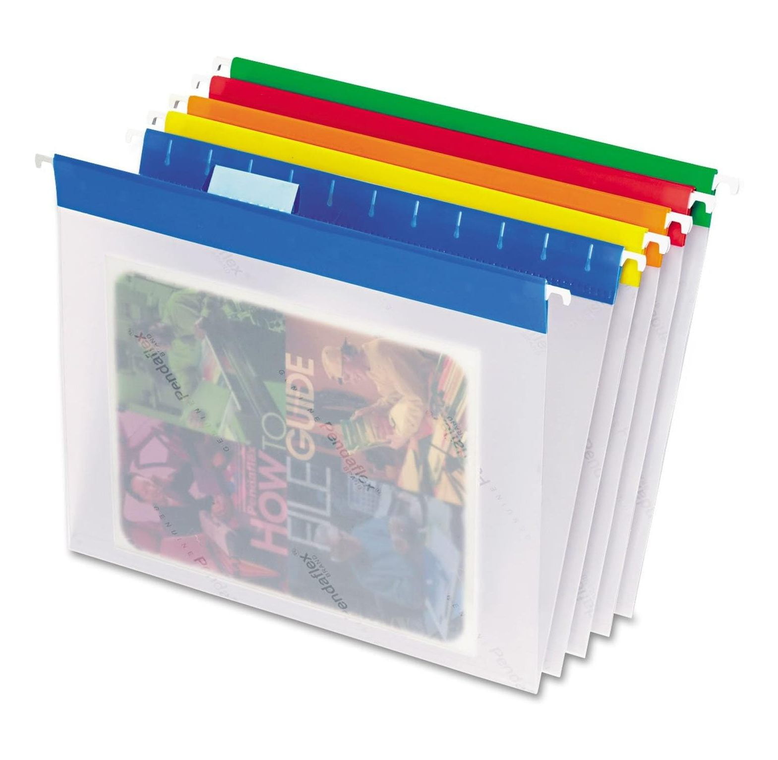 Hanging File Folders, 1/5 Tab Letter Size - Assorted Colors (25 Pack ...