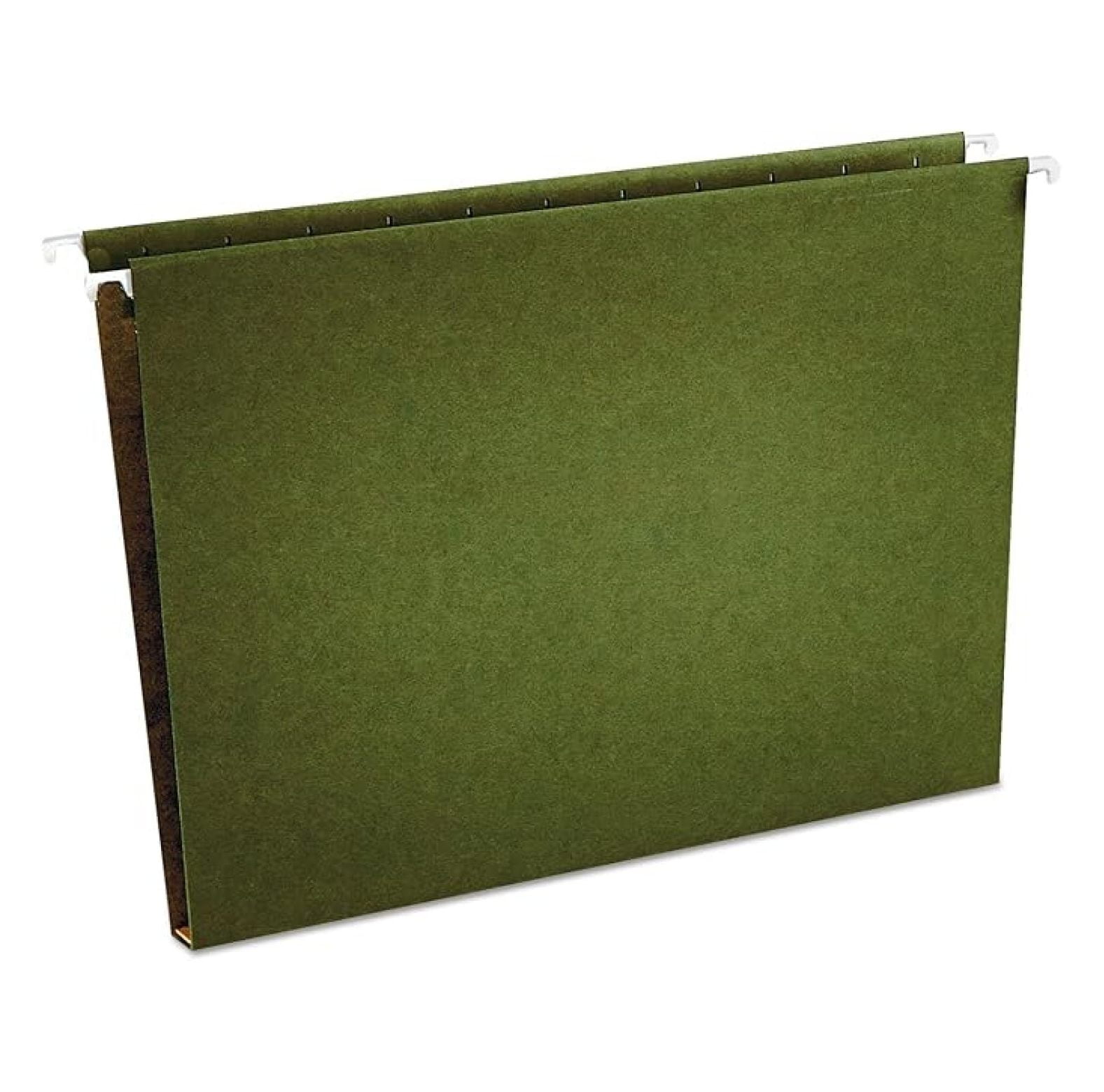 Hanging File Folders, 1 Inch Box Bottom - Letter Size Pressboard ...