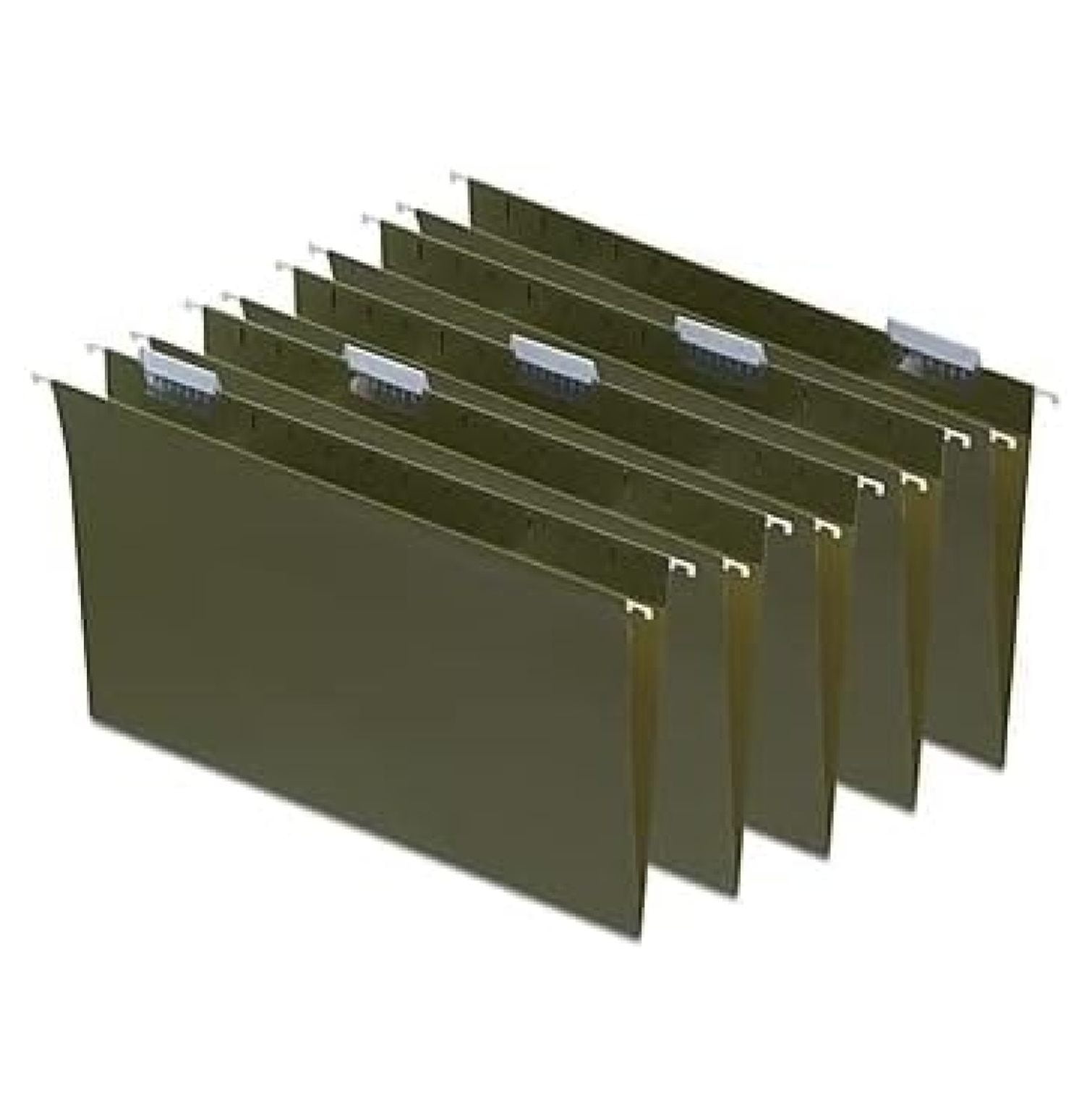 Hanging File Folders Legal Size - 5 Tab Green - 100 Pack - Standard ...