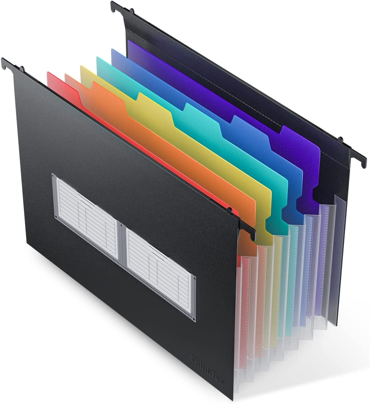 Expandable 7-Pocket Office Organizer - Rainbow Hanging File Folder for ...