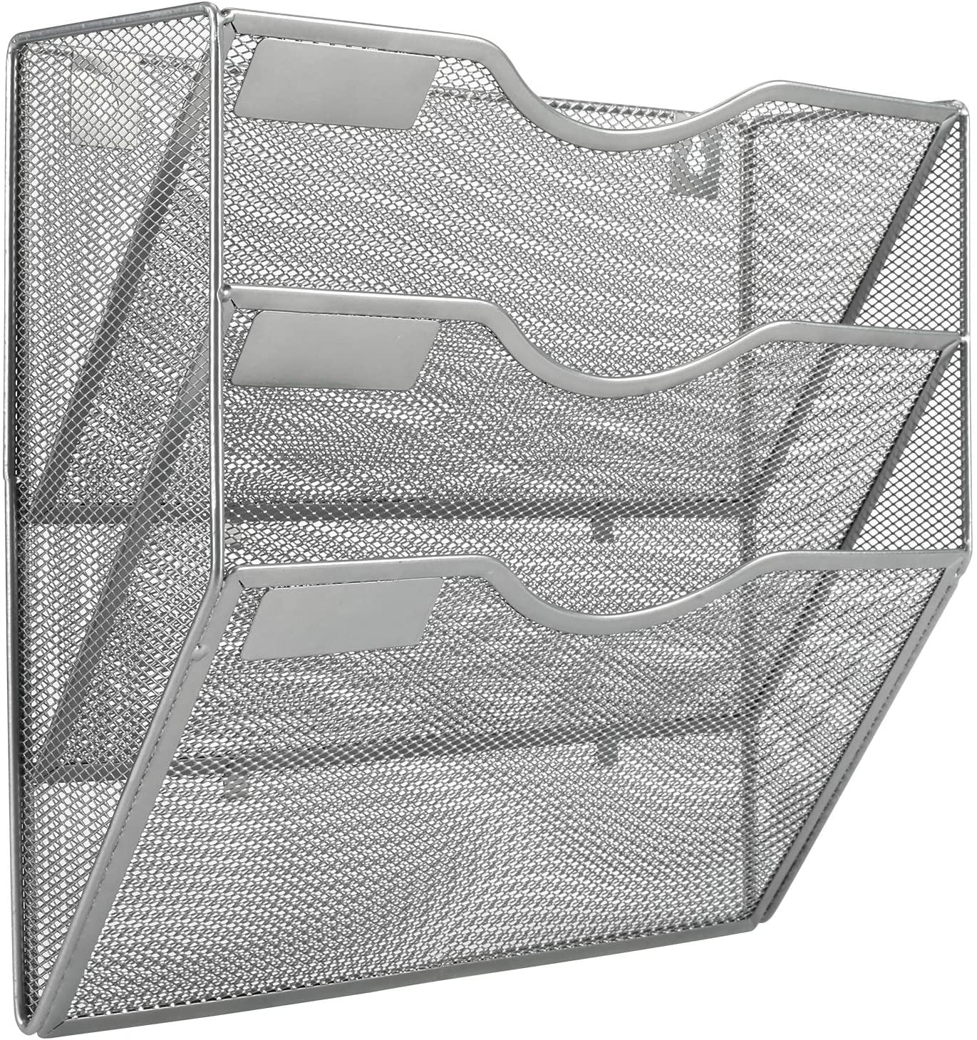 Hanging File Organizer 3-Pocket Wall-Mounted File Holder for Office ...