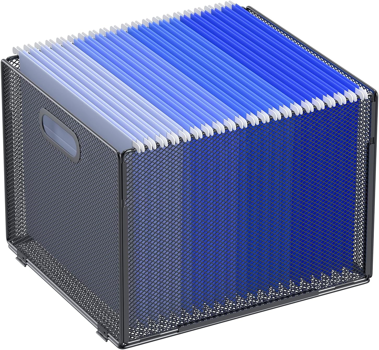 Hanging File Organizer Box, Mesh File Folder Organizer File Crate File ...