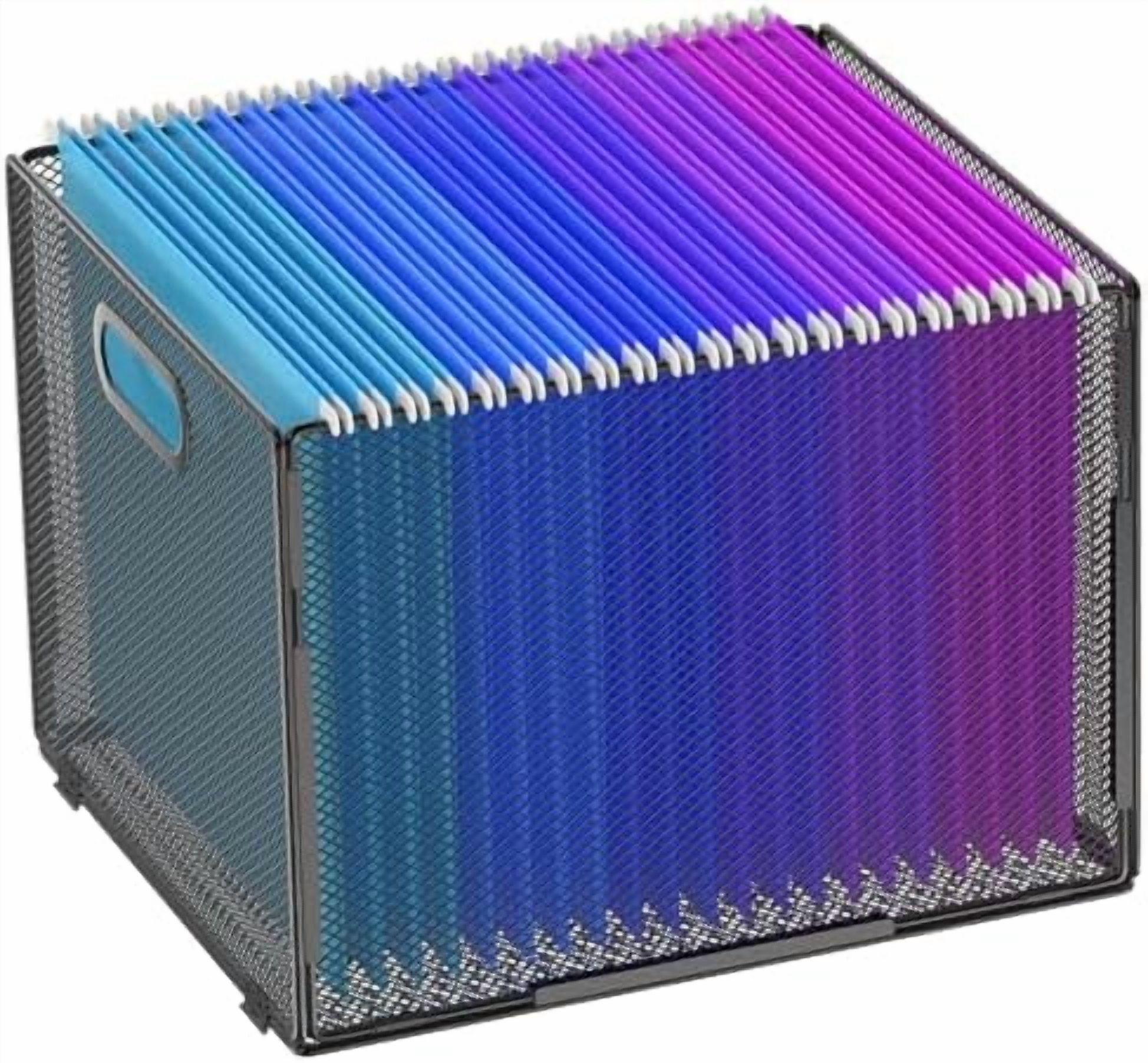 Hanging File Organizer, File Folder Organizer Mesh Hanging File Crate ...