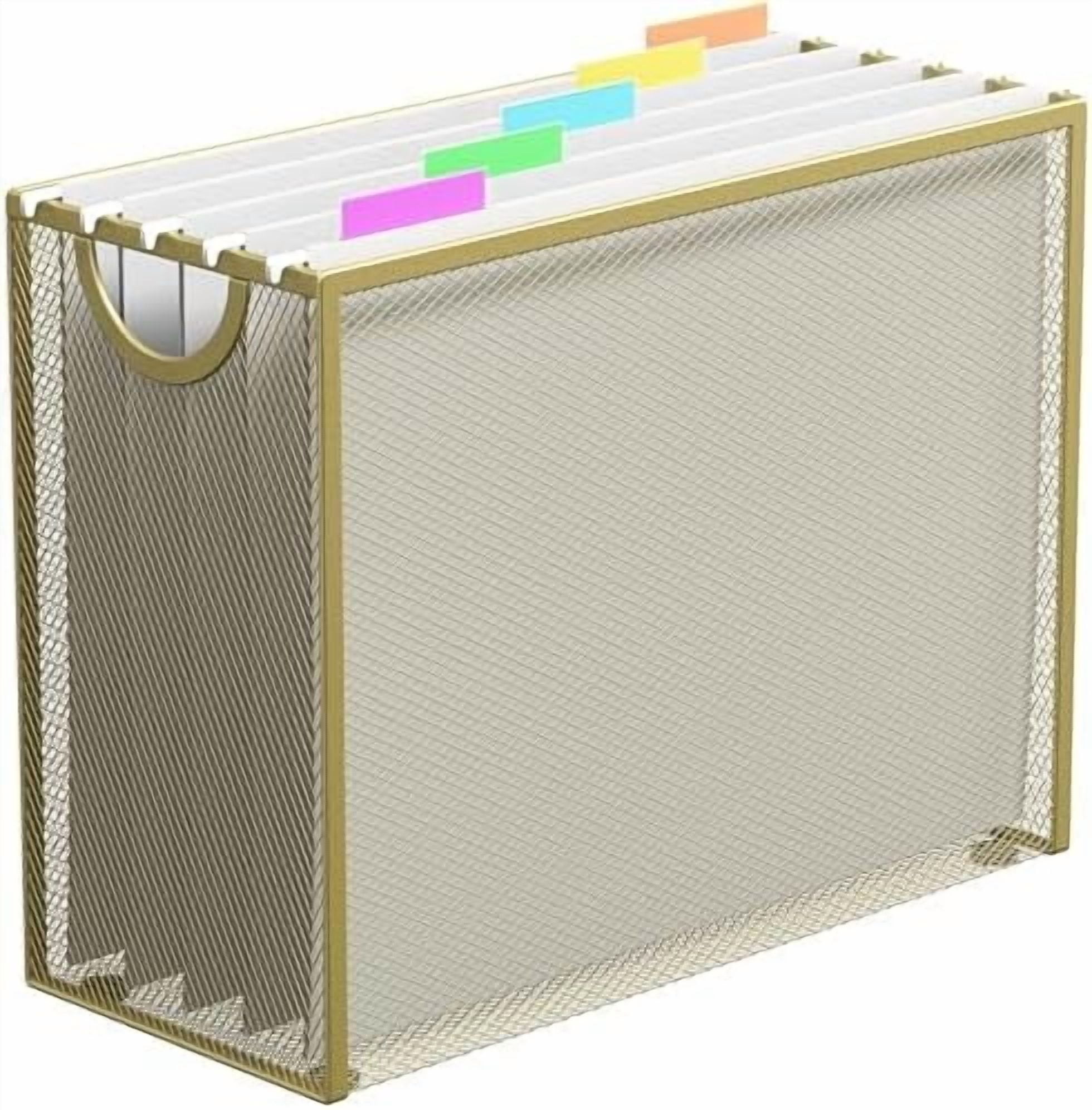 Hanging File Organizer, Letter-size File Holder Filing Box with 5 ...