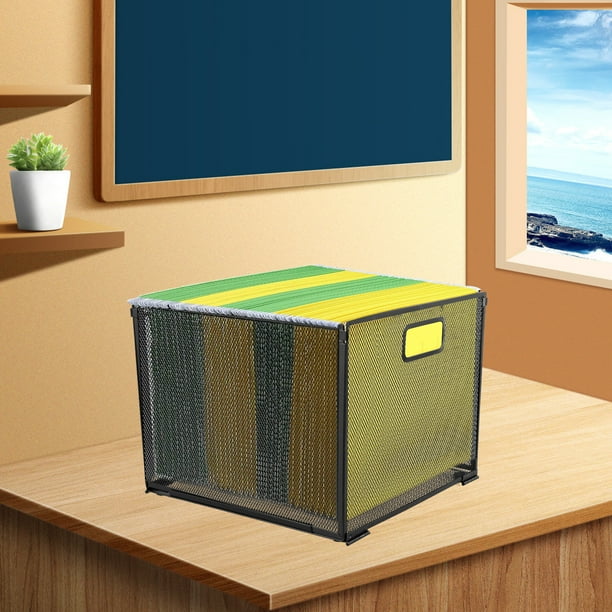 Hanging File Organizer Metal File Holder Box with Handle Letter Sized ...