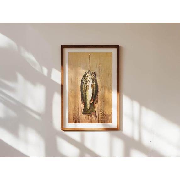 Hanging Fish Cabin Wall Art, Unframed Canvas Size 16x24 - Walmart.com