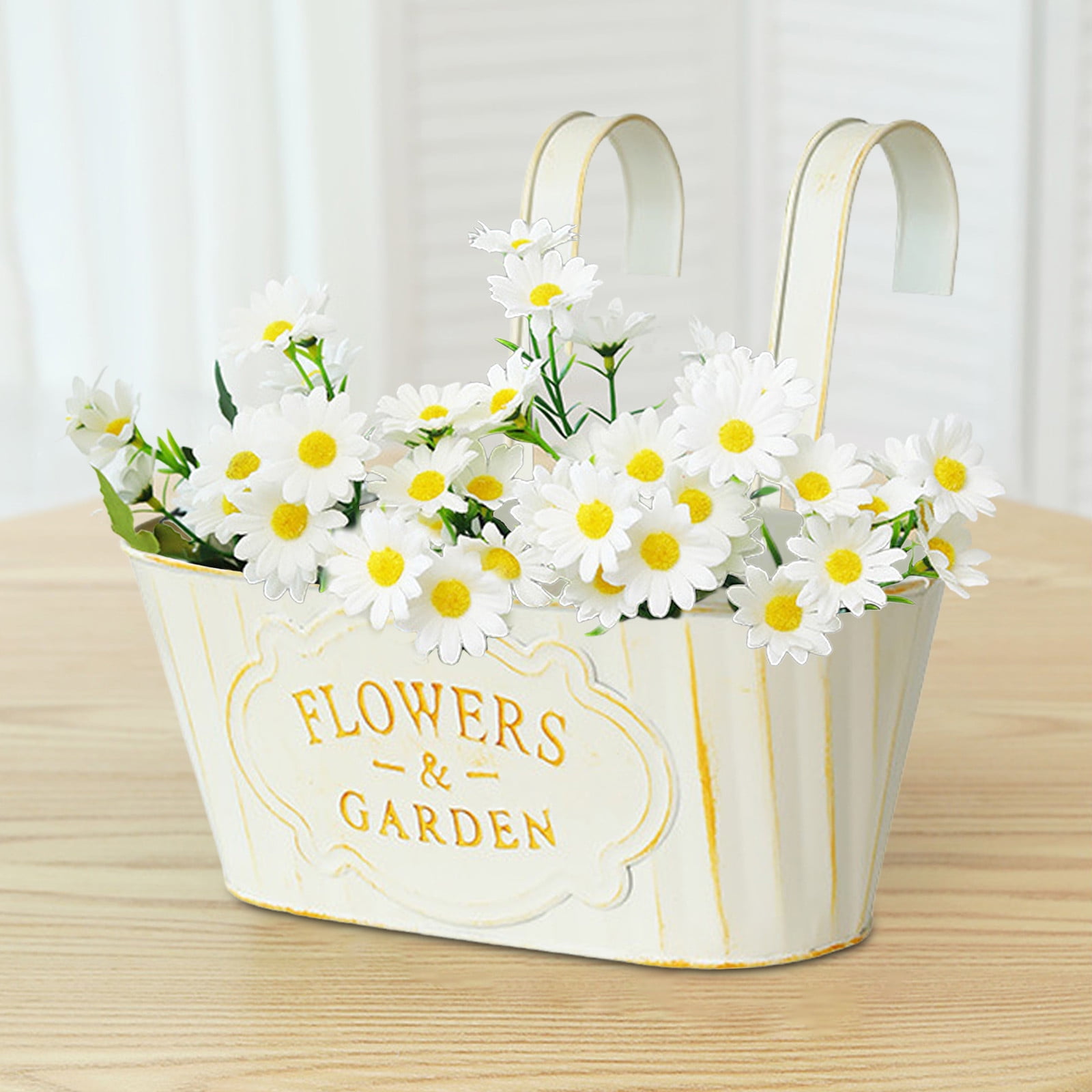 Hanging Flower Pots for Railings & Fences - Rustic Window Box Planters ...