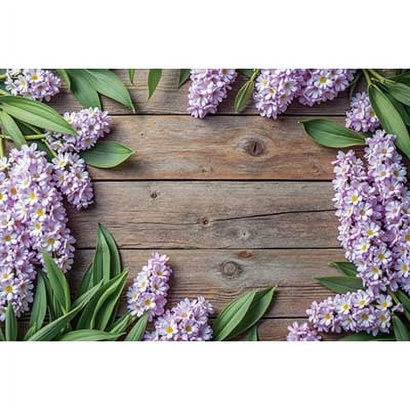 Hanging Flowers r Wood Backdrop Wood Spring Party Home rations ...