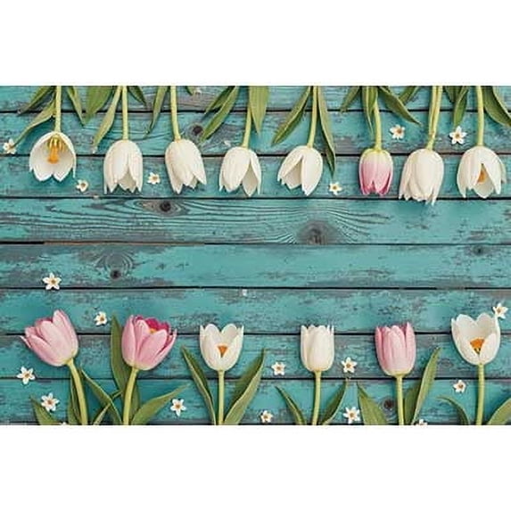 Hanging Flowes Wood Backdrop Wood Photo Studio Background Spring Gard ...