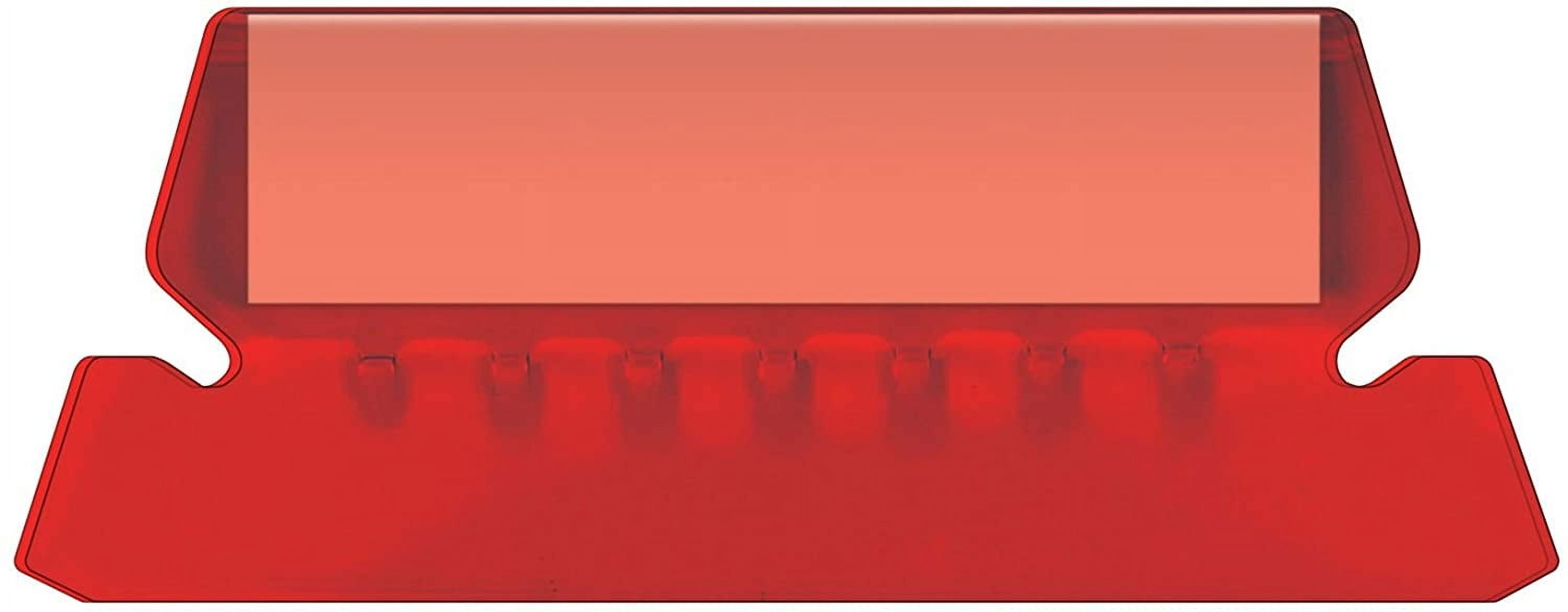 Hanging Folder Tabs, 2", Clear Red, 25 Tabs and Inserts per Pack (42 ...