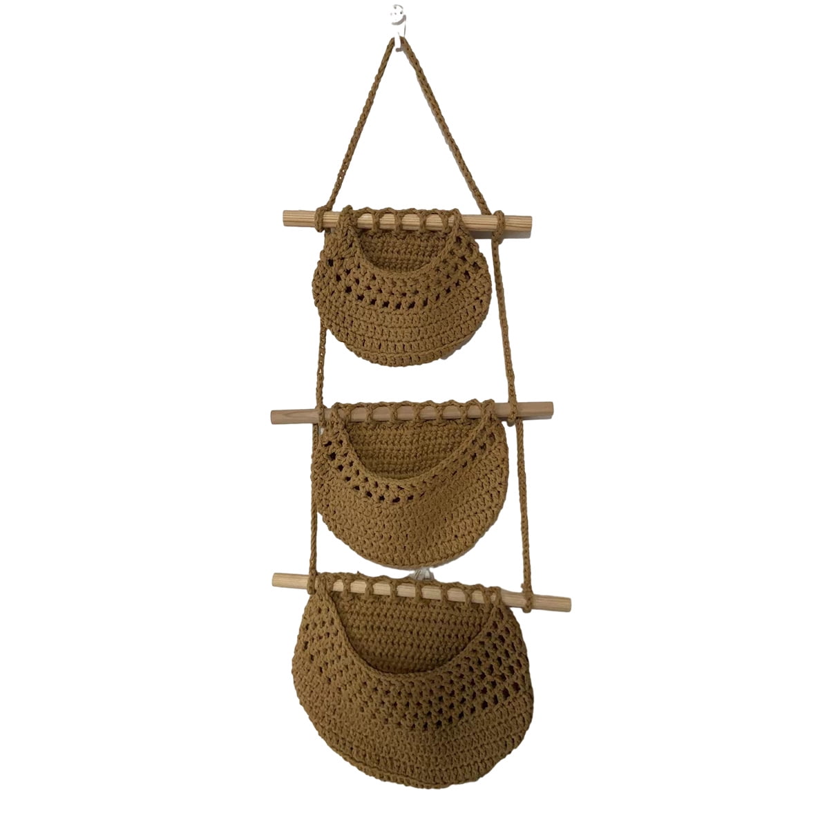 Hanging Fruit Basket Woven Jute Wall Hanging Basket,Hanging Baskets ...