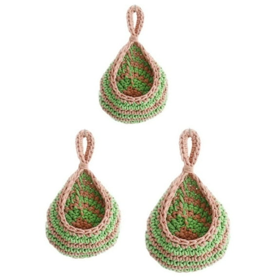 Hanging Fruit Baskets for Kitchen, 3 Pcs Boho Wall Hanging Basket ...